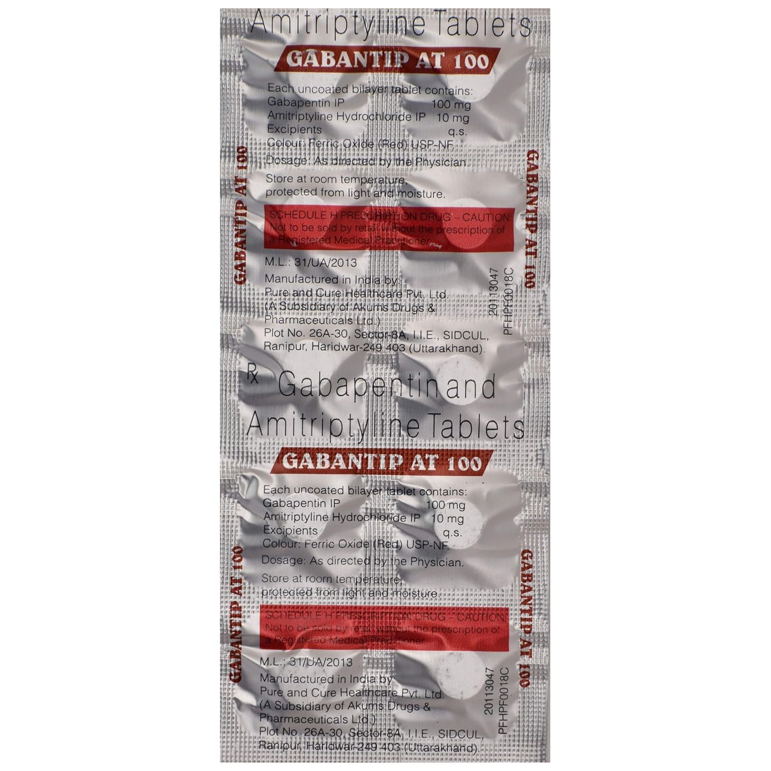 Gabantip AT 100 - Strip of 10 Tablets : Amazon.in: Health & Personal Care
