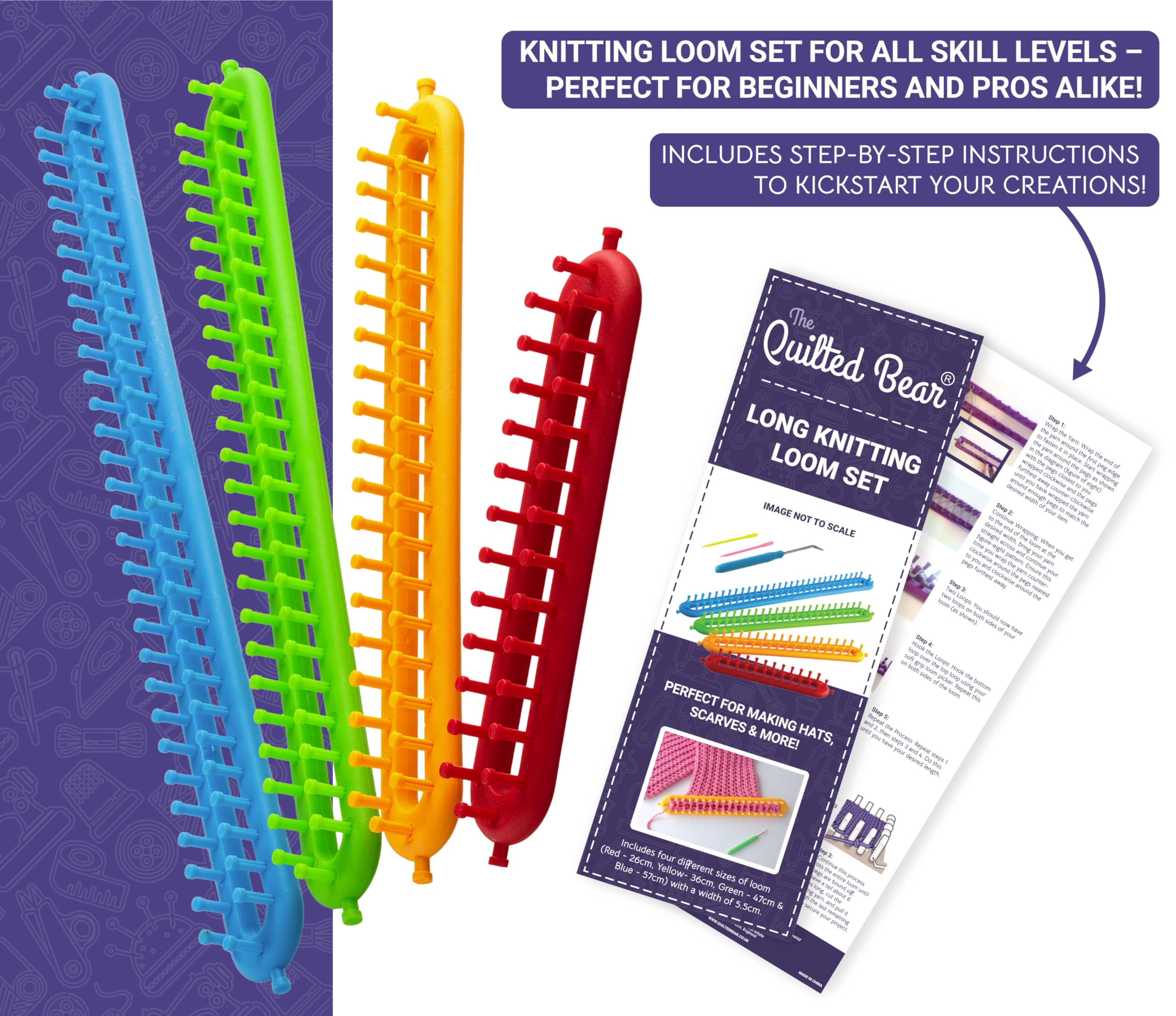 Knit Quick Long Loom Patterns Knit Quick® Long Loom Set By Loops