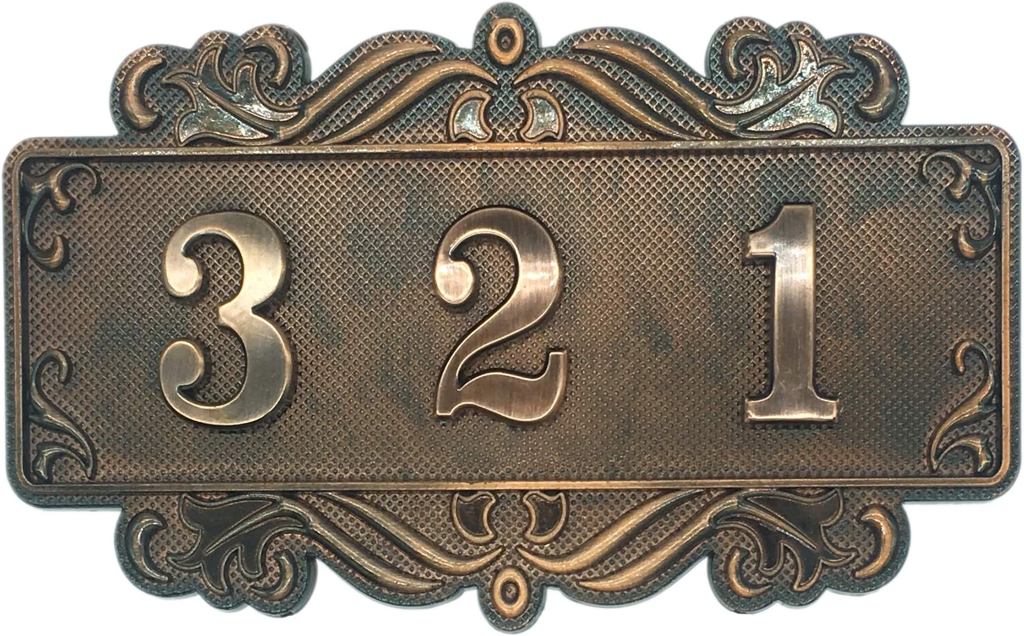 Amazon.com: Door Number Plate, Apartment Door Number Sign, House Number ...