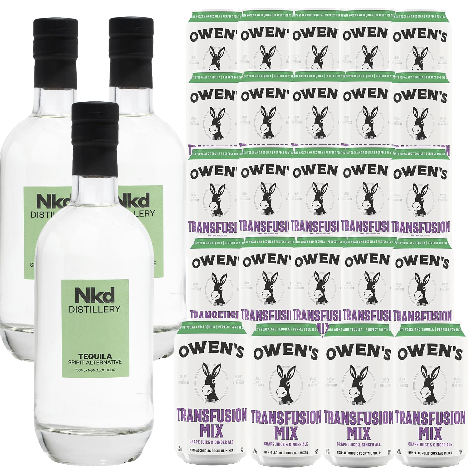 Buy Nkd Distillery Tequila Alternative Premium Non-Alcoholic Spirit 750 ...