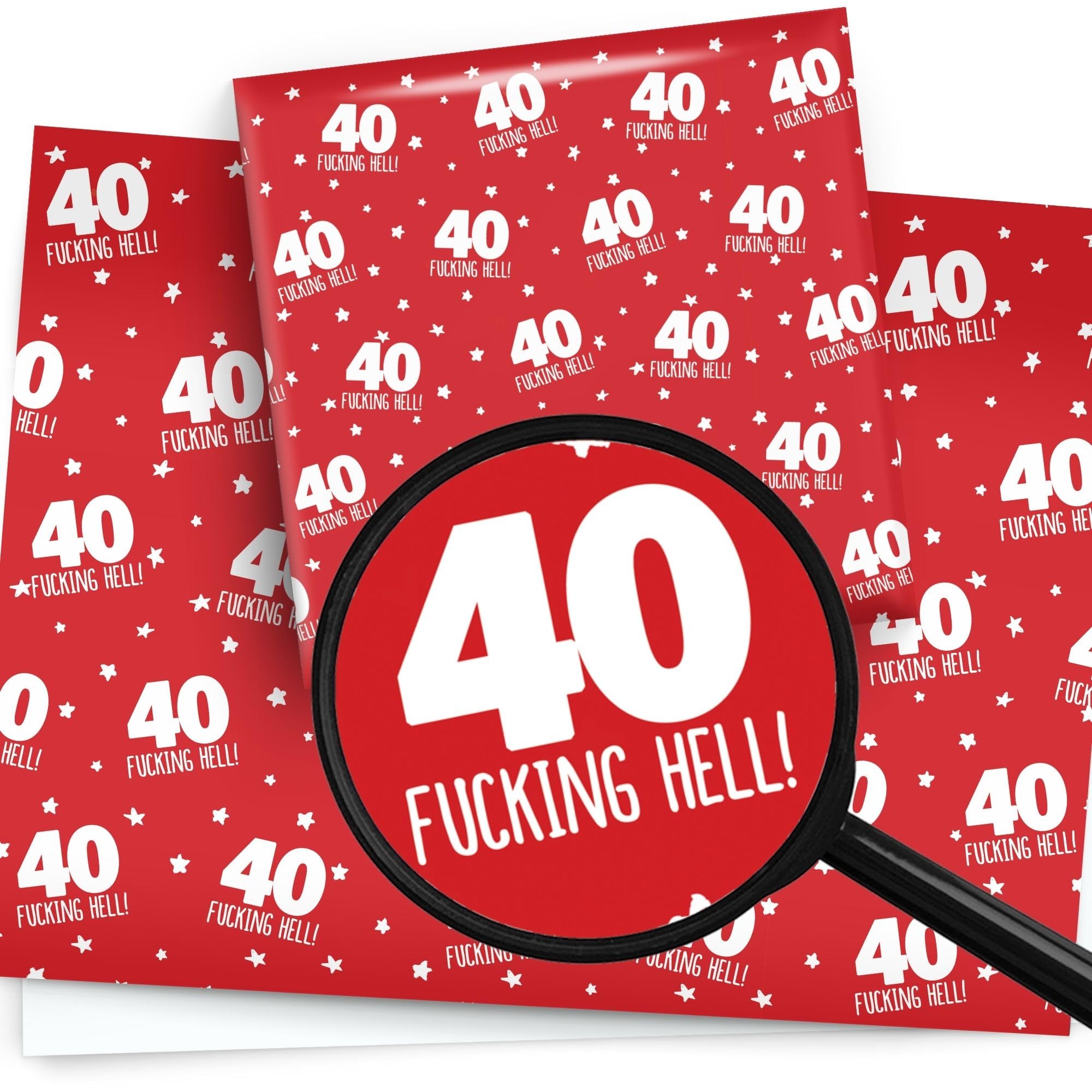 40th Birthday Gift Wrapping Paper For Men & Women 40 Birthday ...