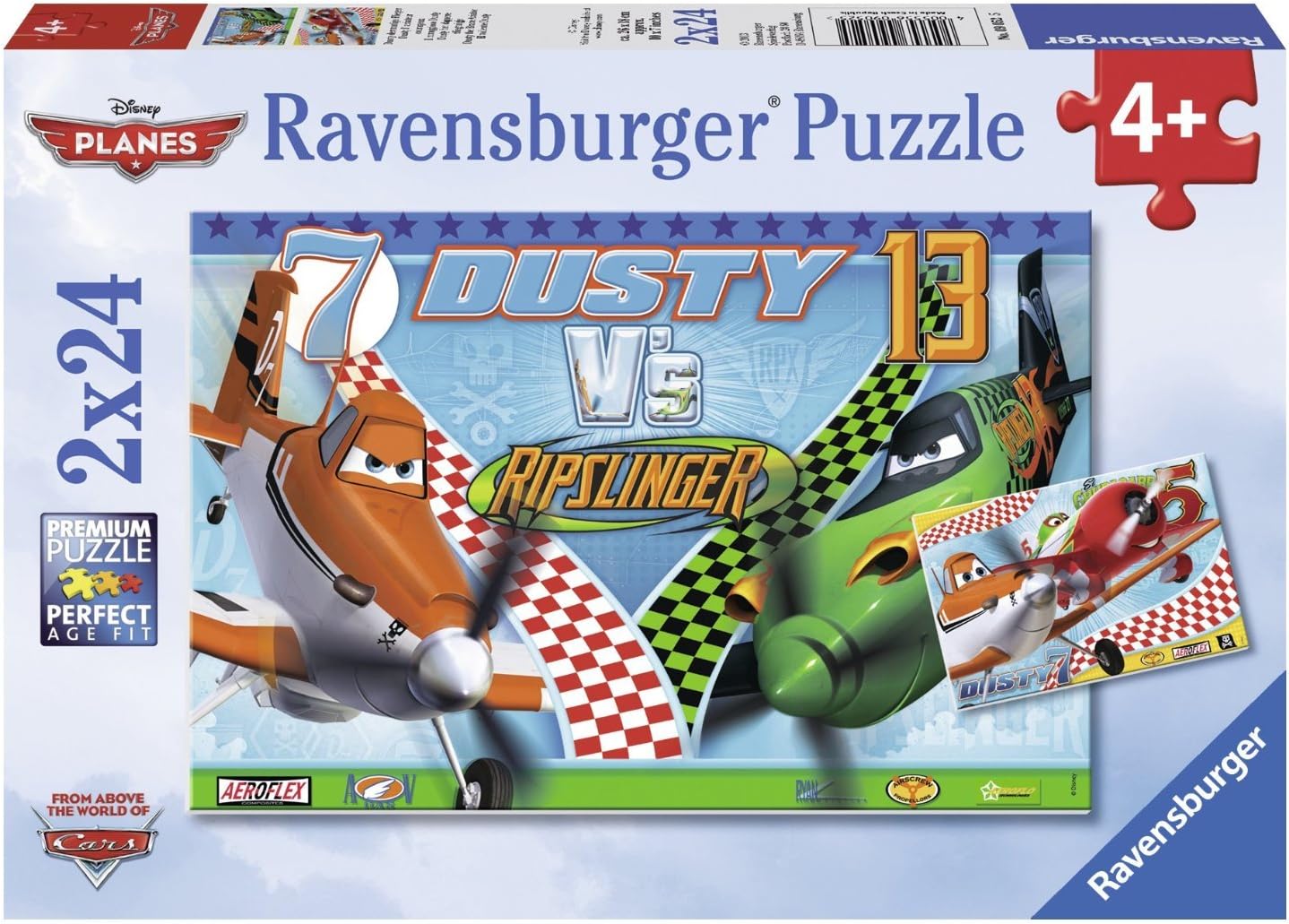 Amazon.com: Ravensburger Disney Planes: Dusty The Brave Aviator (2 x 24 ...