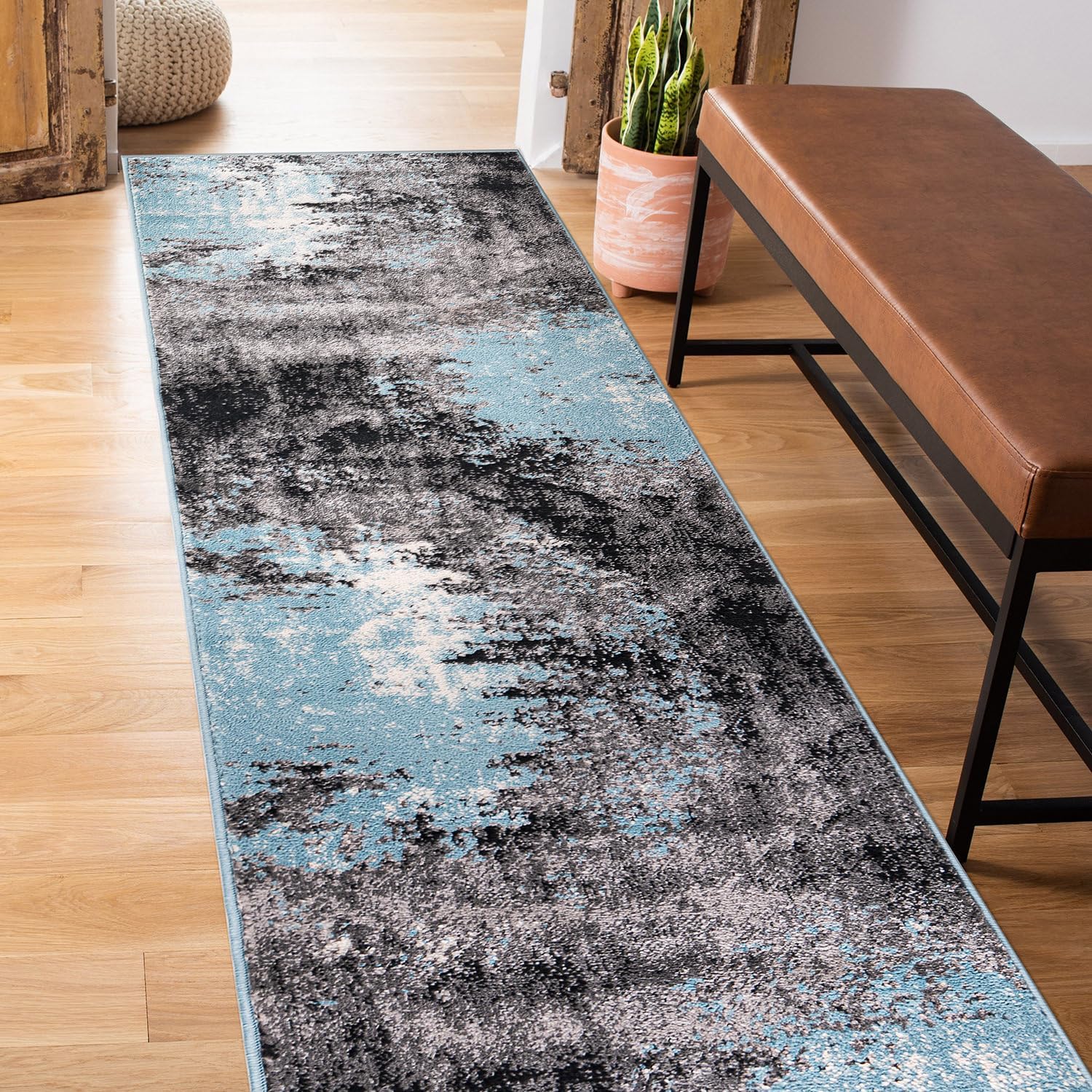 Amazon.com: Rugshop Contemporary Abstract Splash Non Shedding Soft ...