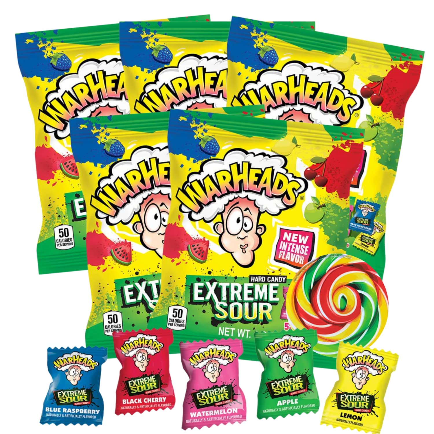 Amazon.com : Extreme Sour Hard Candy, Individually Wrapped Assorted ...