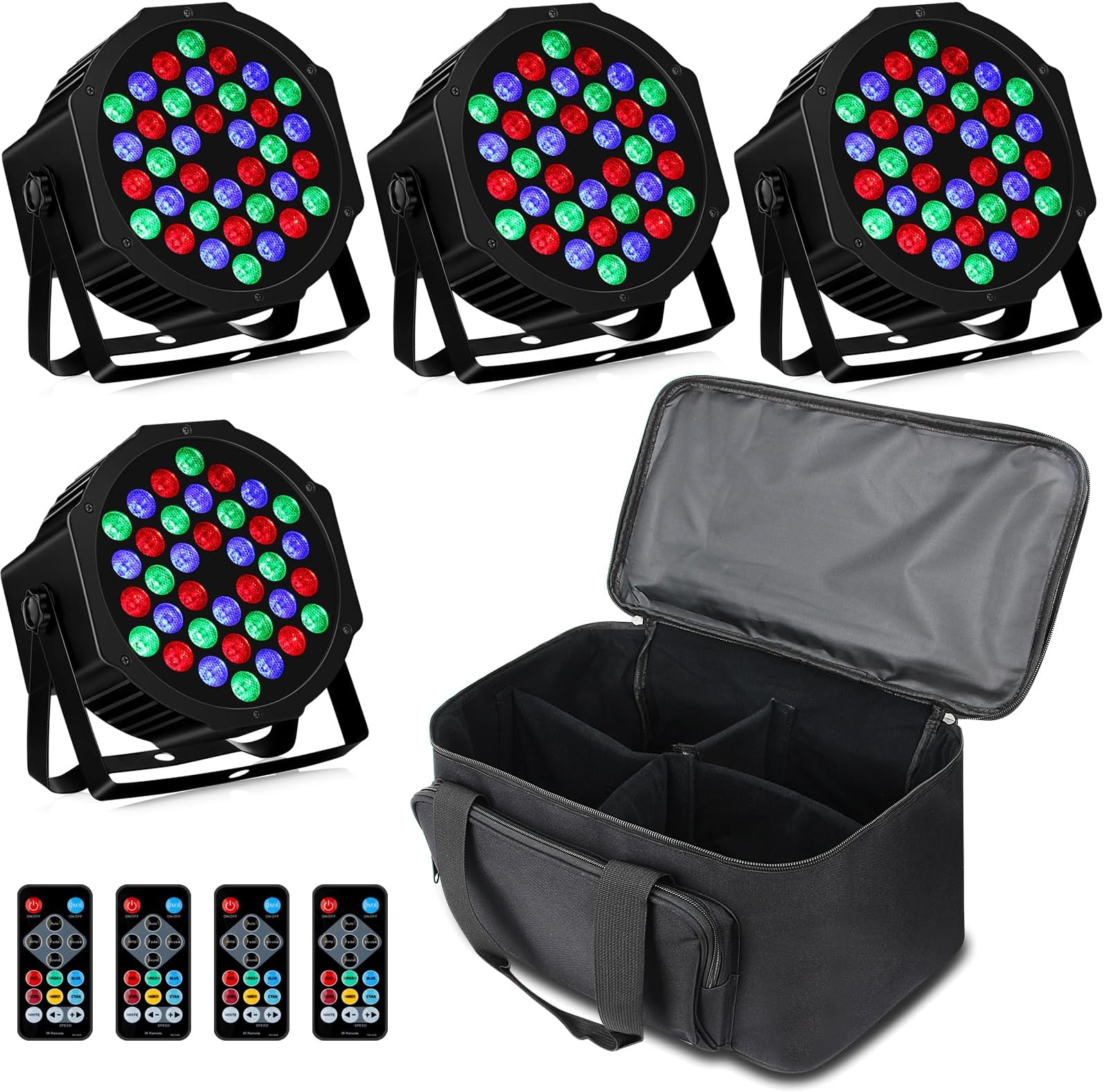 Amazon.com: 36LEDs Par Lights Battery Powered - RGB 36W Stage Par Light ...