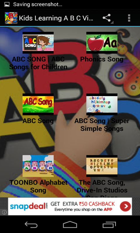 Kids Learning A B C Videos - App on Amazon Appstore