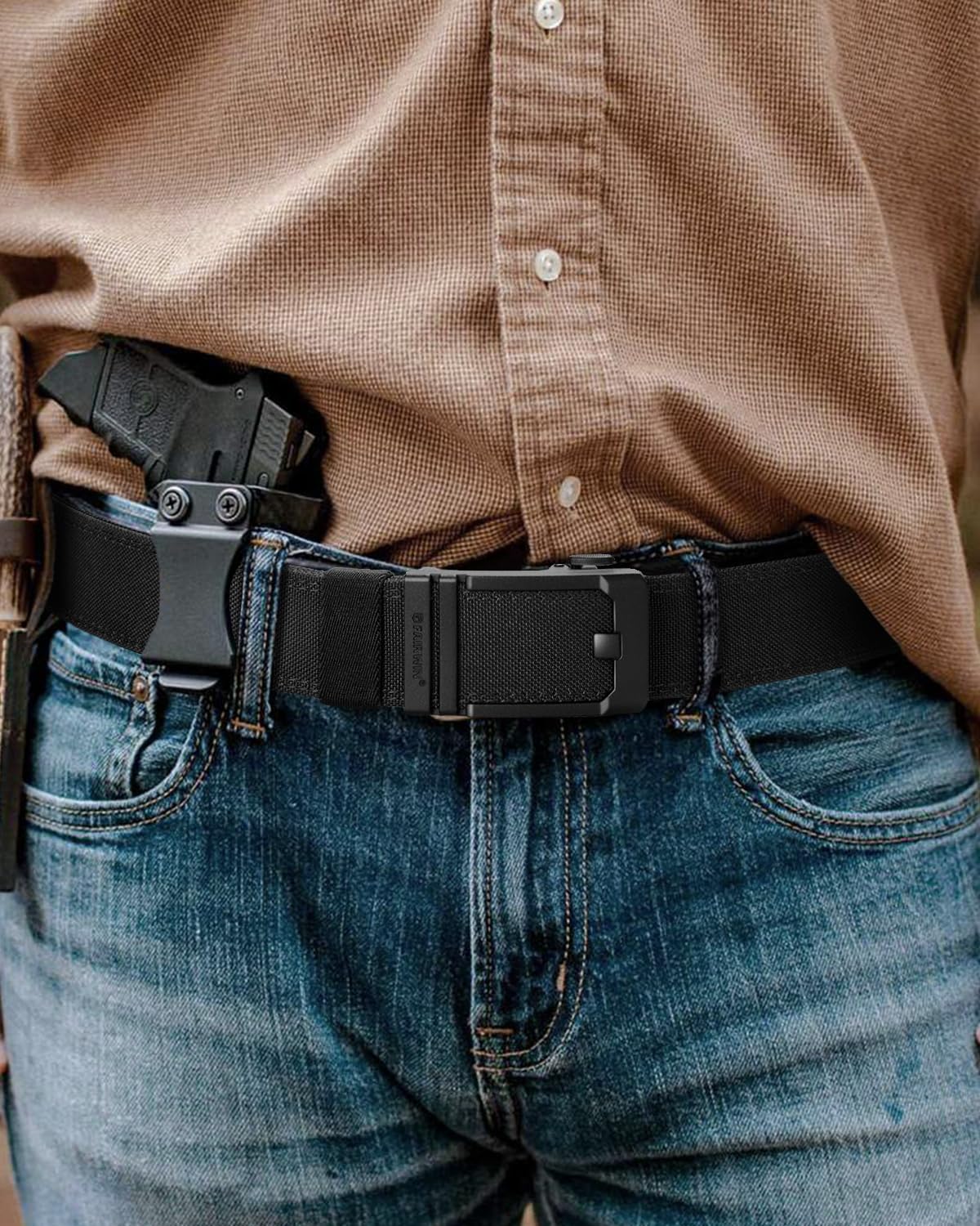 Snapklik.com : Gun Belts Rigid EDC Tactical Concealed Carry CCW 1.5 Heavy Duty Pistol Belt ...