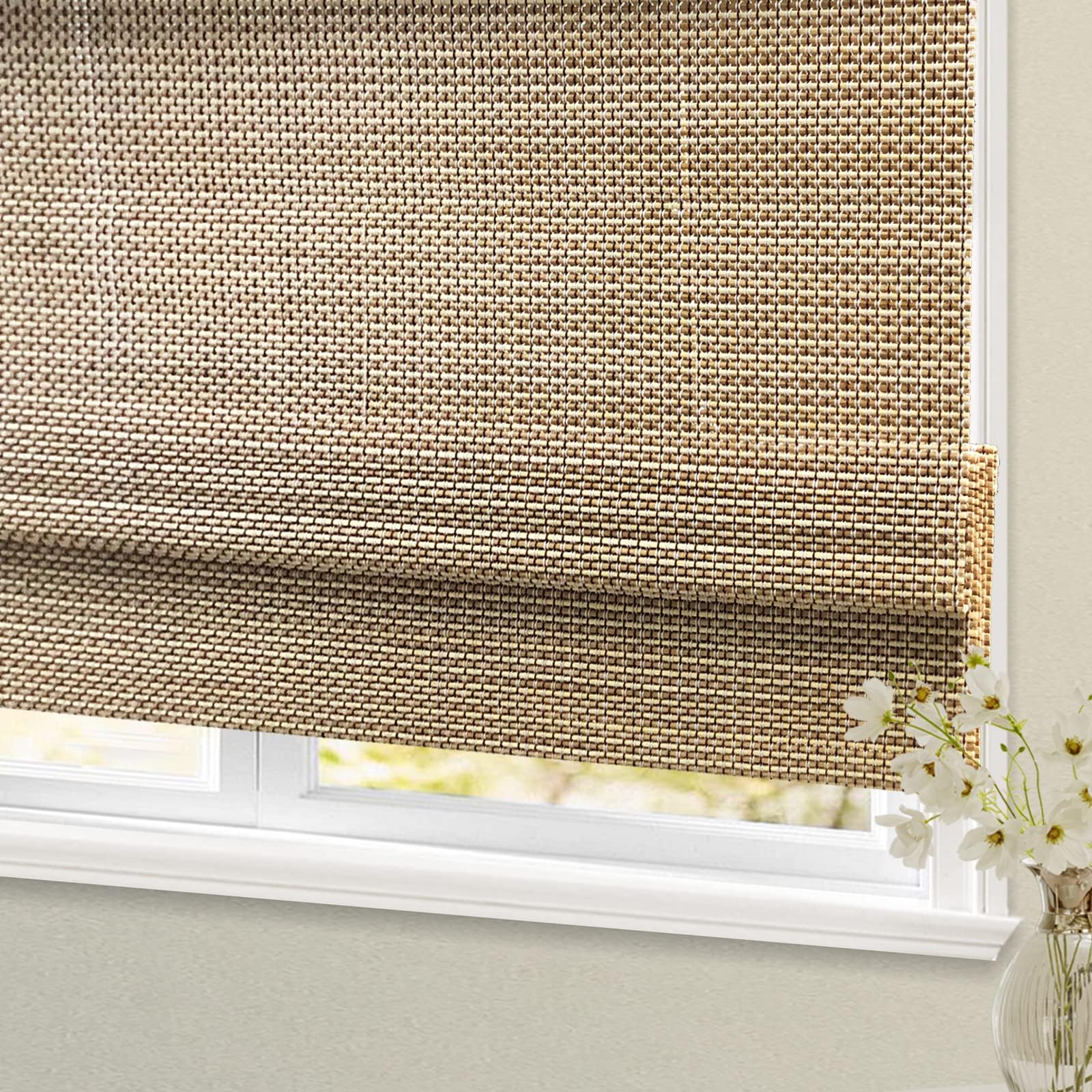 Amazon.com: Radiance Cordless Bamboo Roman Shades for Windows ...