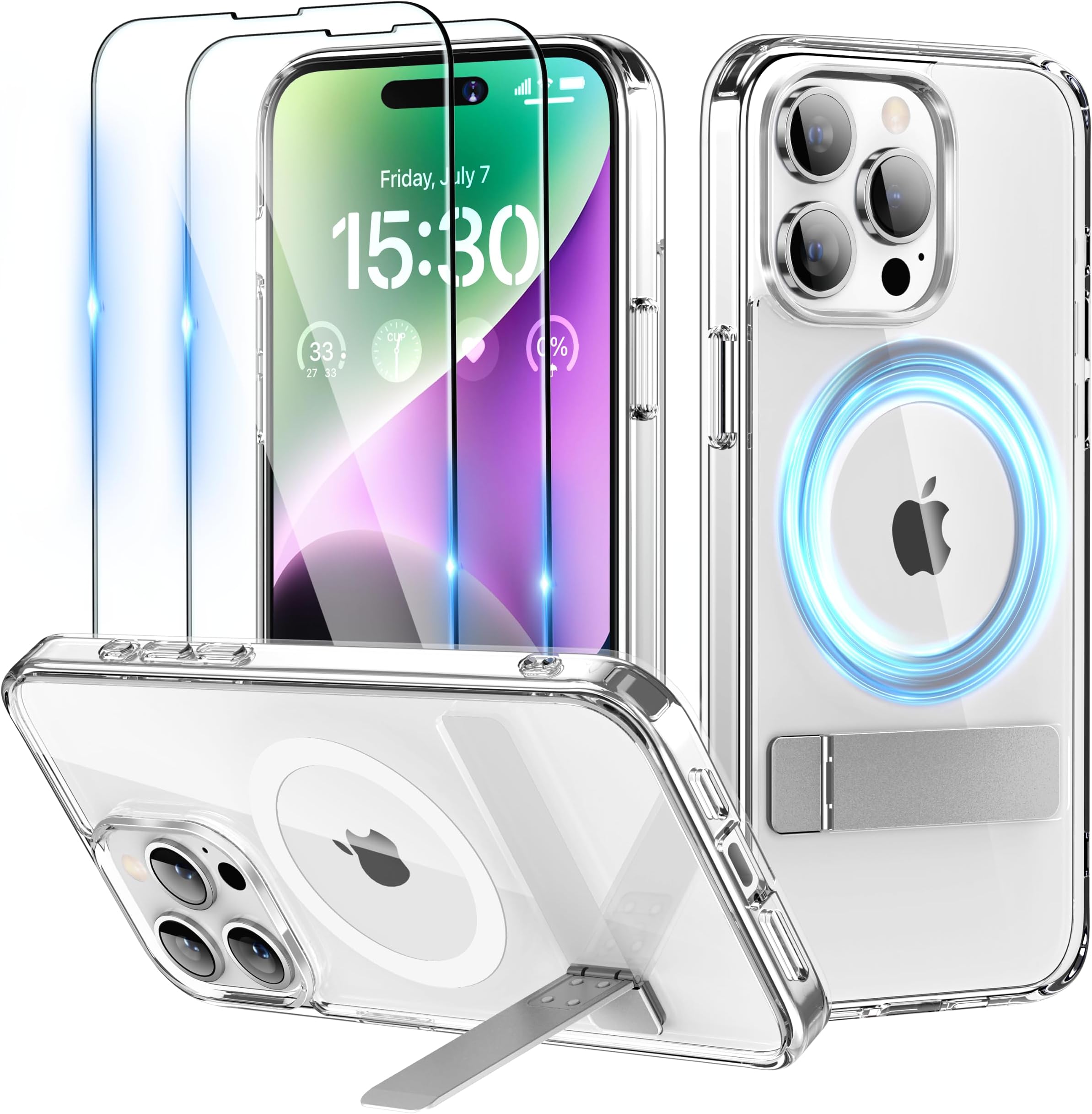 Amazon.com: Niunisi Magnetic Case for iPhone 15 Pro Case with Stand ...