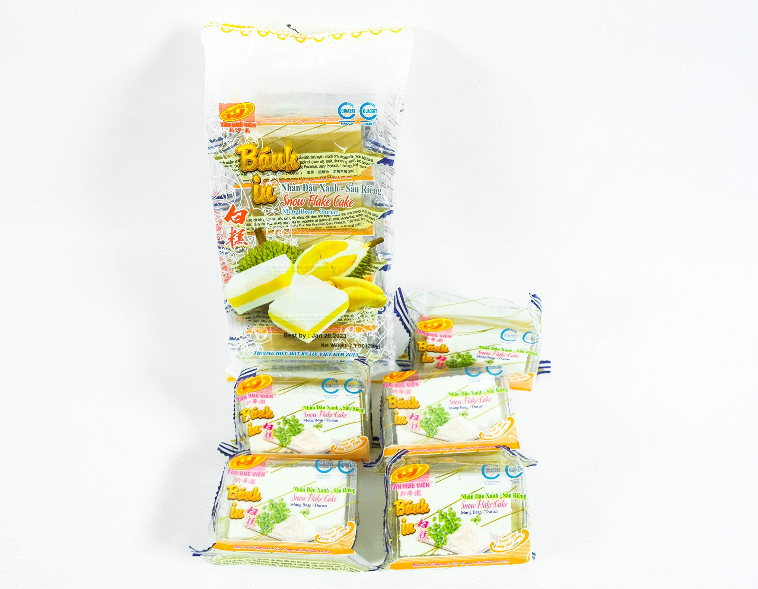 Amazon.com: Banh In Viet Nam Dau Xanh La Dua Snow Flake Cake Tan Hue ...