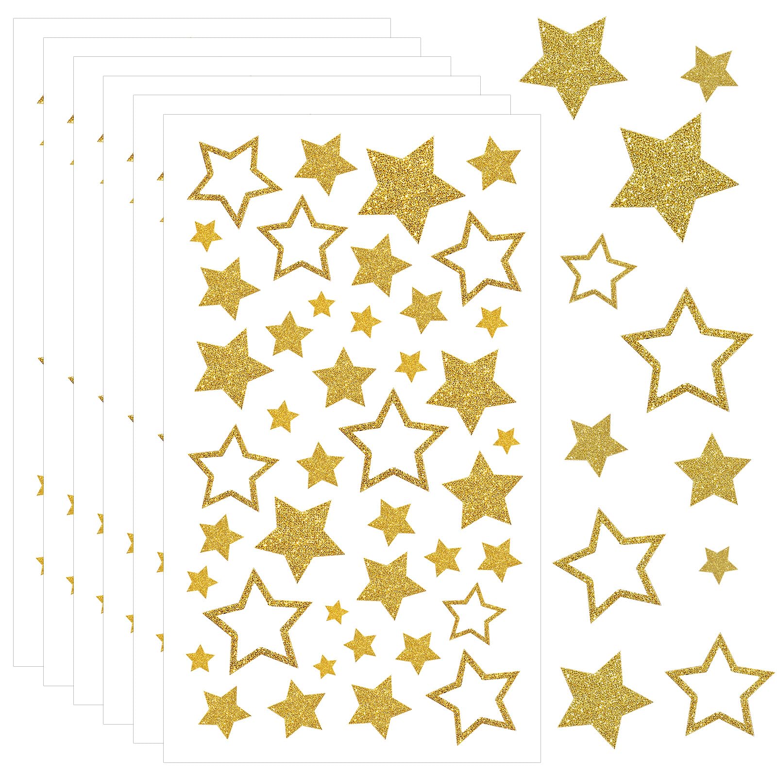 Amazon.com: JJUNW 6 Shining Star Stickers, Star Decal Crafts Child ...