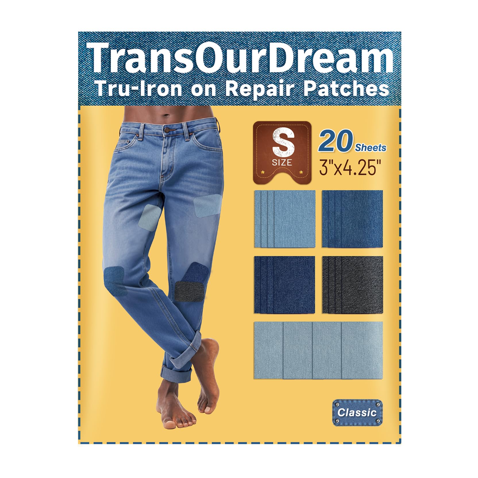 Snapklik.com : TransOurDream Tru-Iron On Patches For Jeans 20pcs