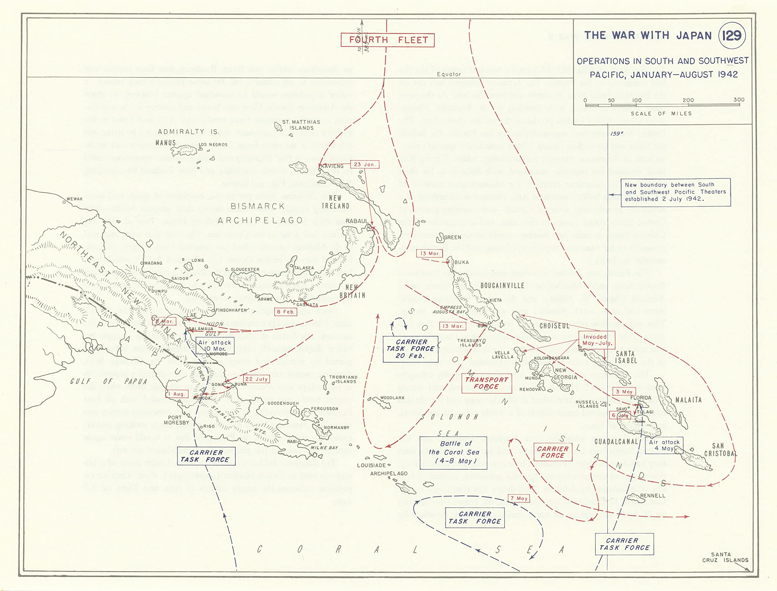 Buy World War 2. Jan-Aug 1942. SW Pacific Ops. New Guinea Solomon ...