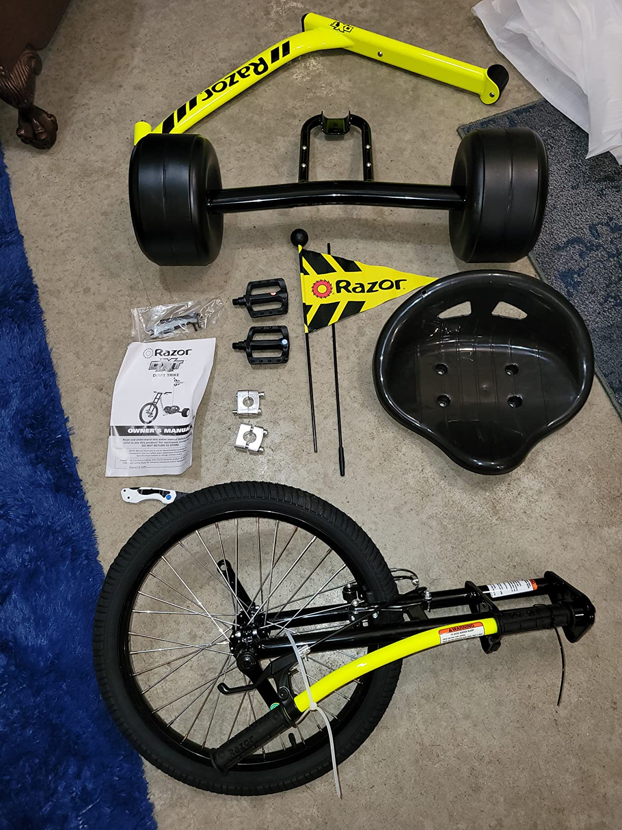 $27/mo - Finance Razor DXT Drift Trike Yellow, One Size | Buy Now, Pay ...