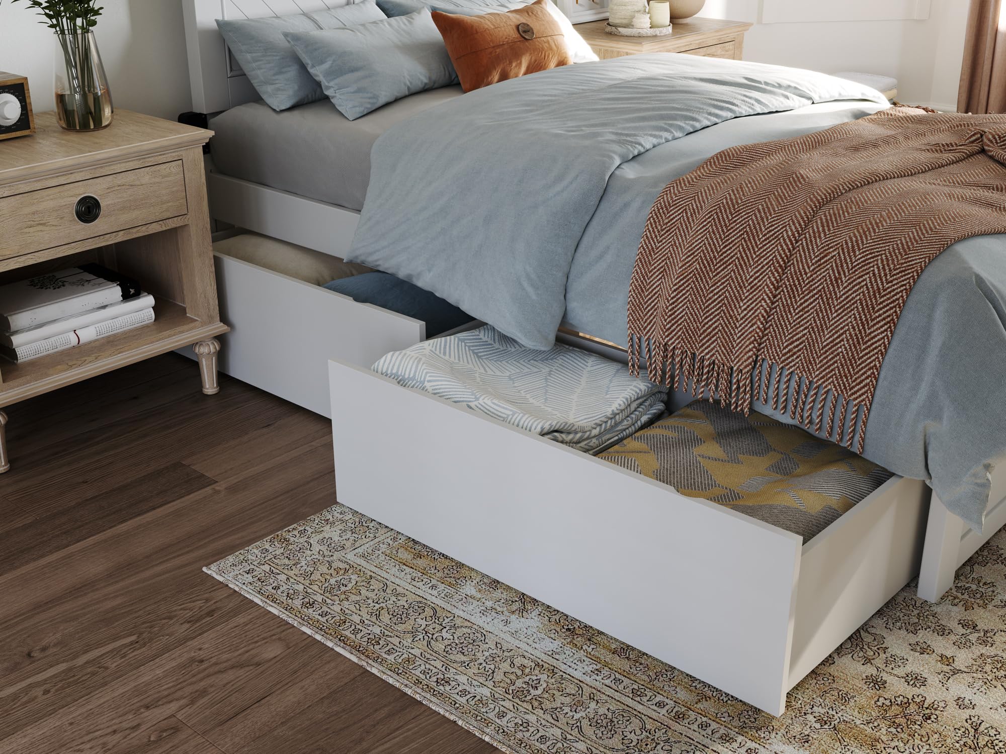 Snapklik.com : AFI Twin/Full Under Bed Storage Drawers