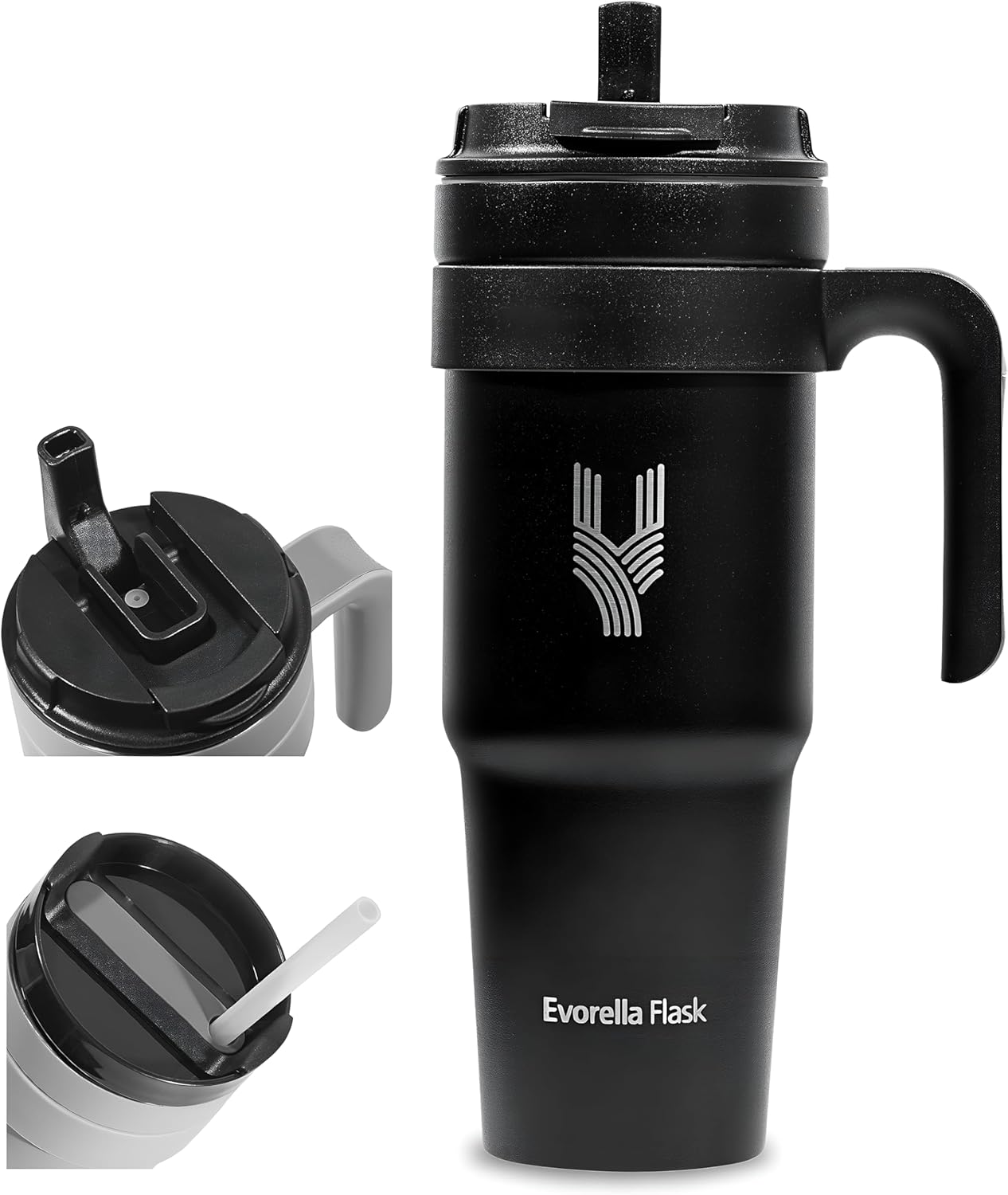 Amazon.com | EVORELLA FLASK Tumbler 1.0 with handle 40oz Stainless ...