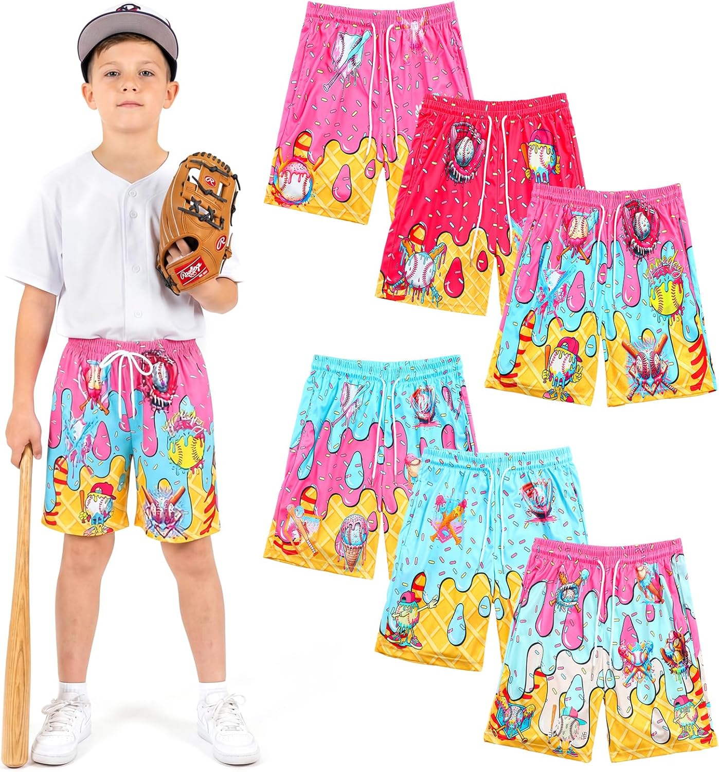 Amazon.com: Chicingyou 6 Pcs Ice Cream Drip Baseball Party Favors Bulk ...
