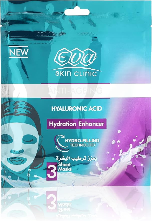 Eva Skin Clinic Hyaluronic Sheet Mask ( 3 sheets): Buy Online at Best ...