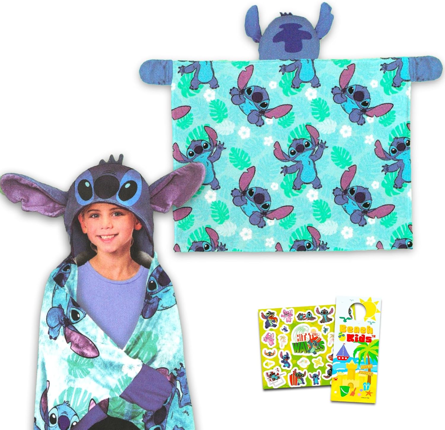 Amazon.com: Lilo and Stitch Kids Blanket with Hood - Bundle with Stitch ...