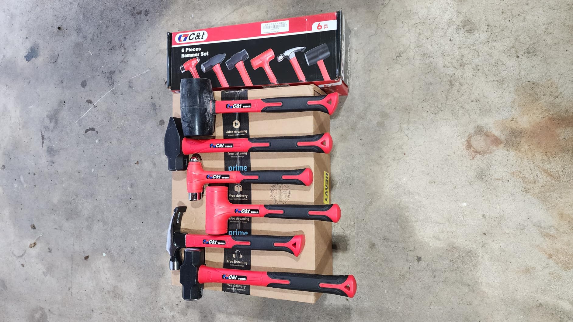 $11/mo - Finance C&T 6-Piece Hammer Set, Fiberglass Handle & Mallet Set ...