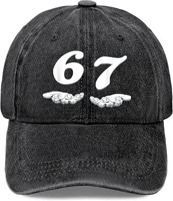 Amazon.com: 67 Six Seven Gen s Slang Hands Hats for Mens Stylish Washed ...