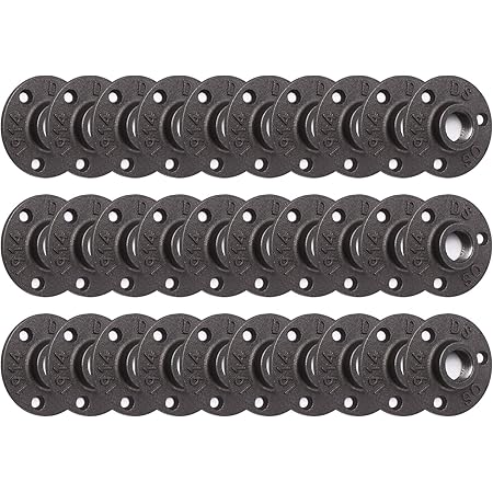 Niubid 20 Pack 3/4 inches Malleable Cast Iron Pipe Flange, Industrial ...