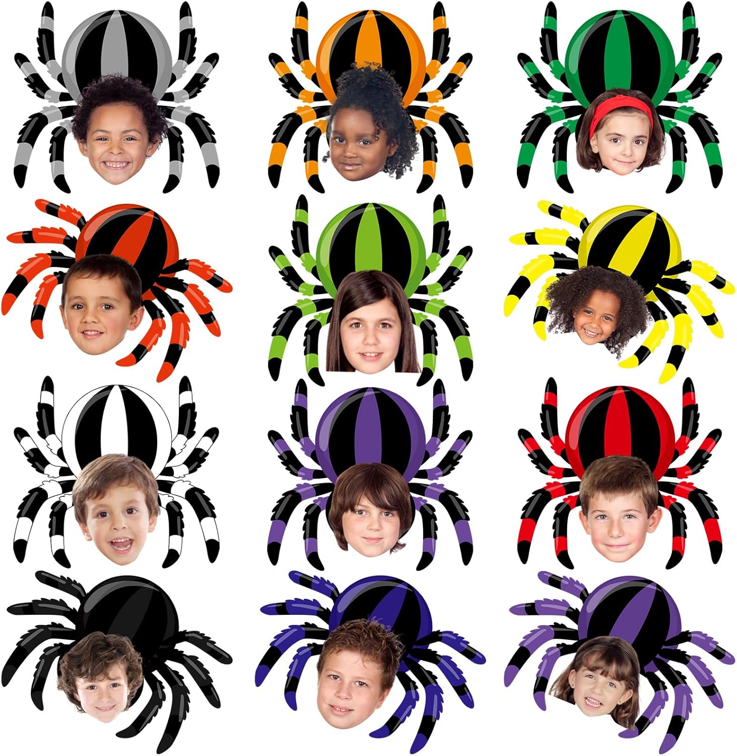 Amazon.com: Kosiz 60 Pcs Spider Decorations for Classroom Spider Paper ...