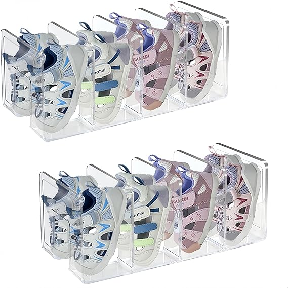Amazon.com: BRIUNN Acrylic Transparent Kids Shoe Rack for Closet ...