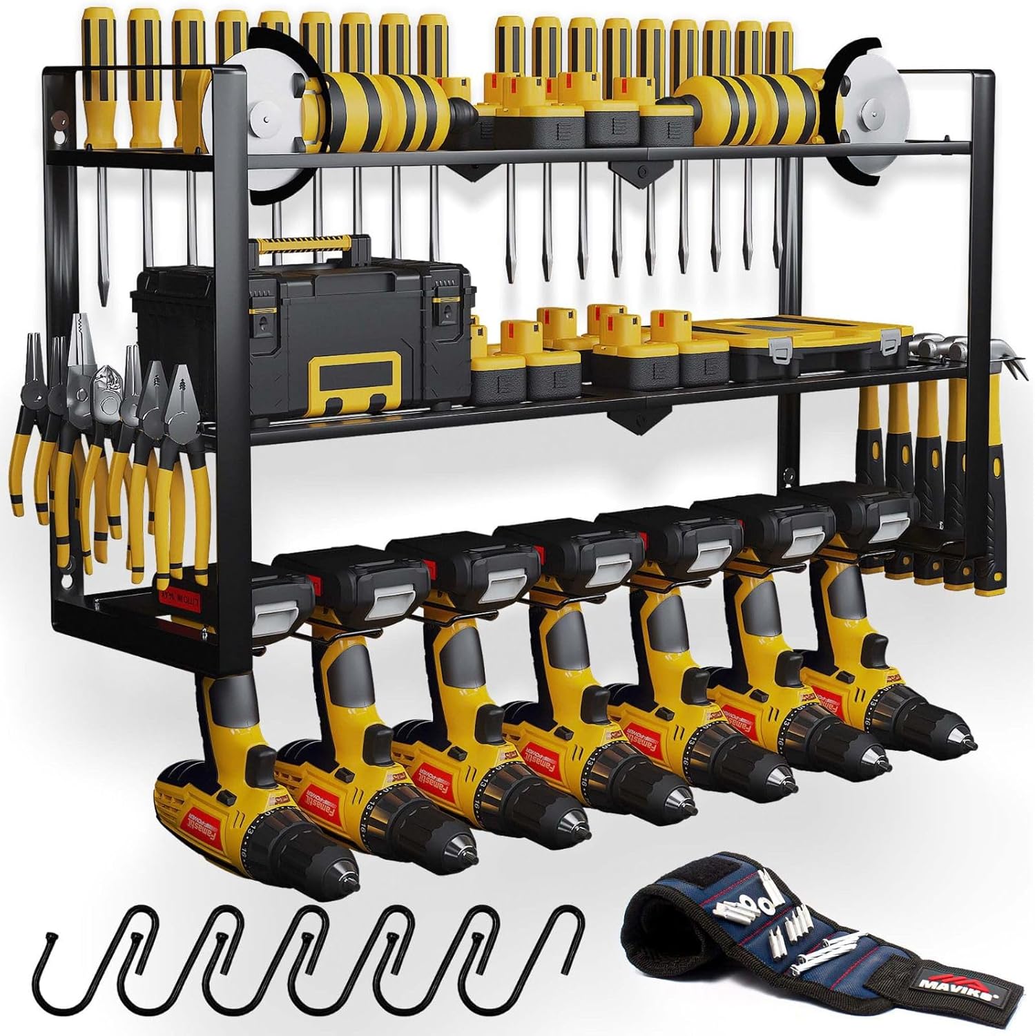 Power Tool Organizer Wall Mount, Drill Holder Wall Mount, Heavy Duty ...