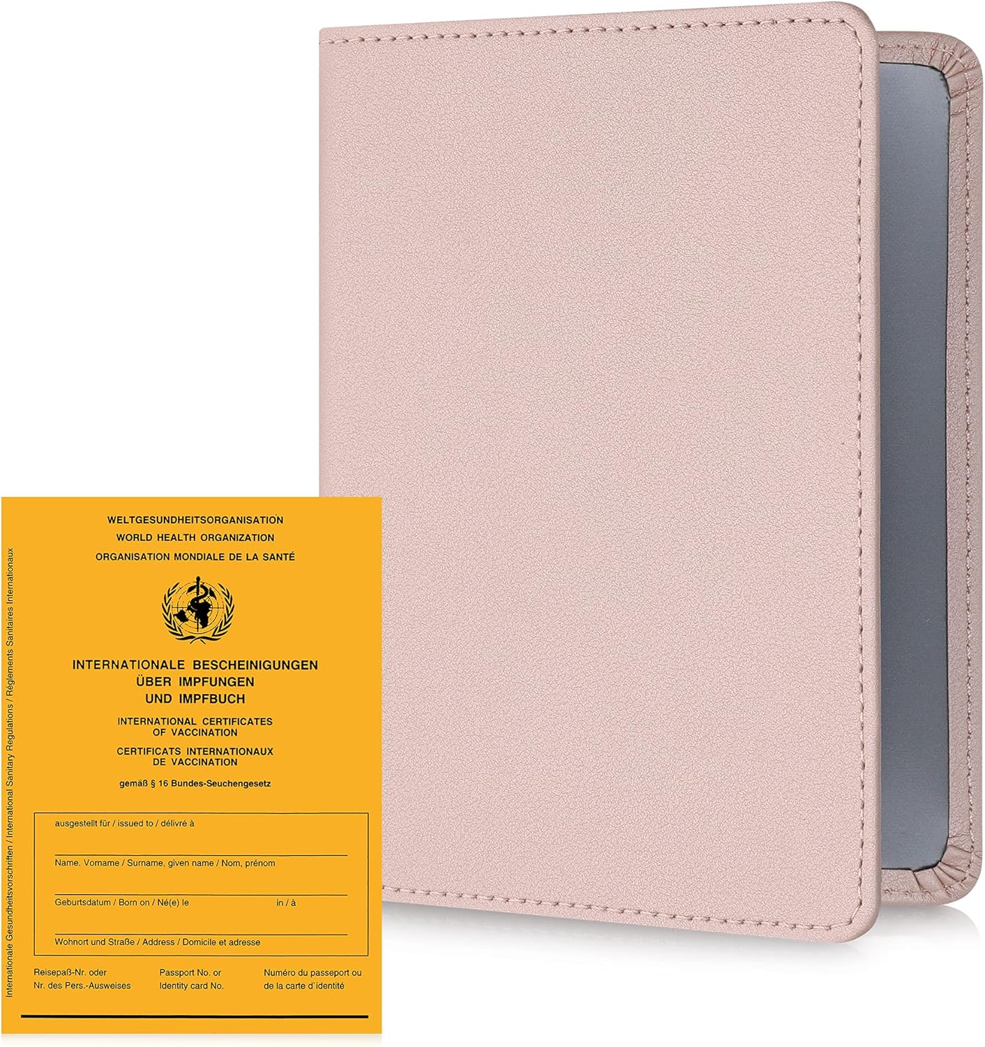 kwmobile Impfpass Hülle aus Kunstleder - Impfausweis Schutzhülle Cover ...