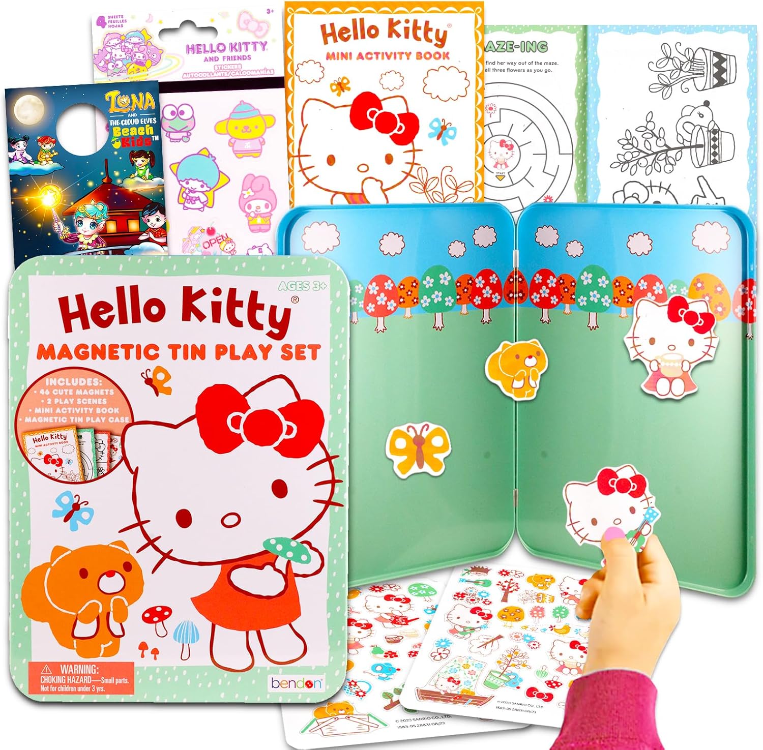 Amazon.com: Hello Kitty Magnetic Creations Toy - Bundle with 40 ...