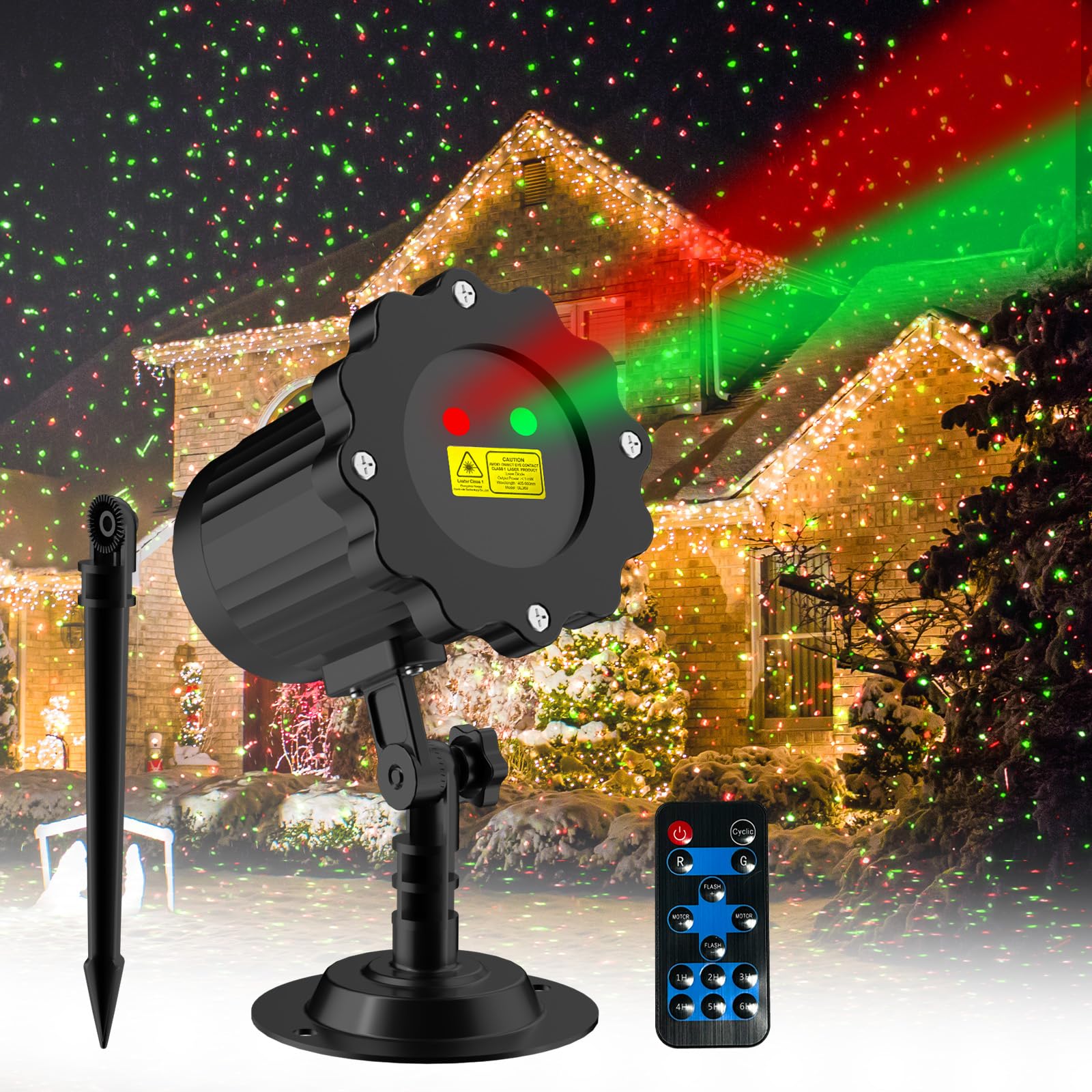 Outdoor Christmas Projector Lights Christmas Projector Light, Red ...