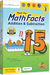 Amazon.com: Meet the Math Facts Addition & Subtraction - Level 3 DVD ...