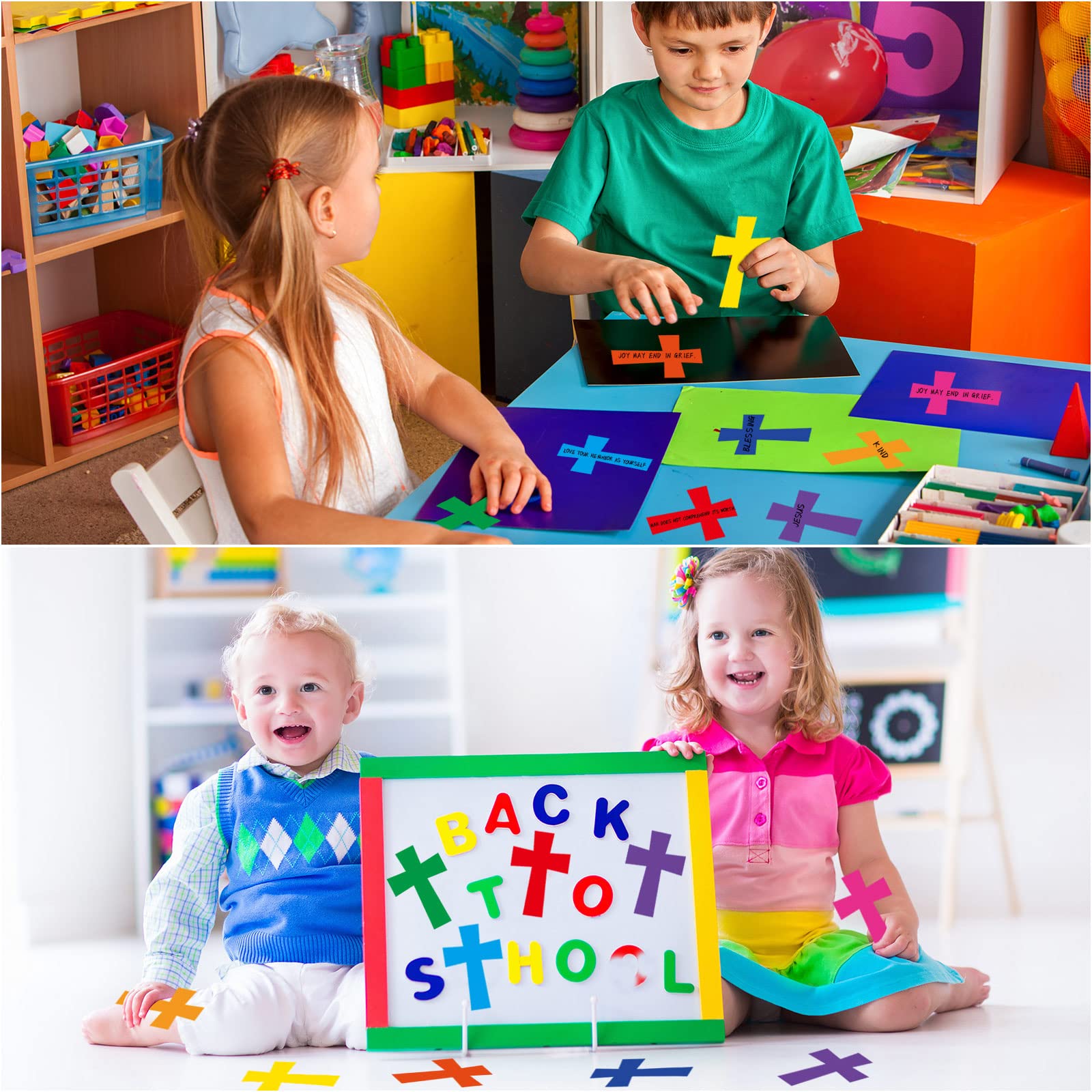 Snapklik.com : 108 Pcs Cross Paper Cutouts Religious Classroom Bulletin ...