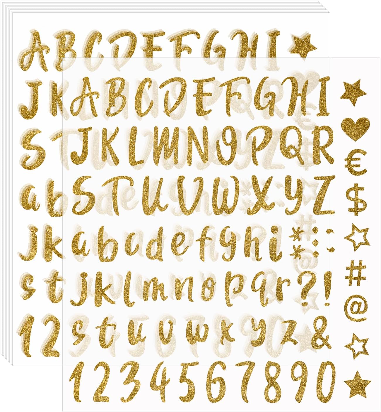Amazon.com: 1 Inch Letters Stickers, 608 Pieces Cursive Alphabet Number ...