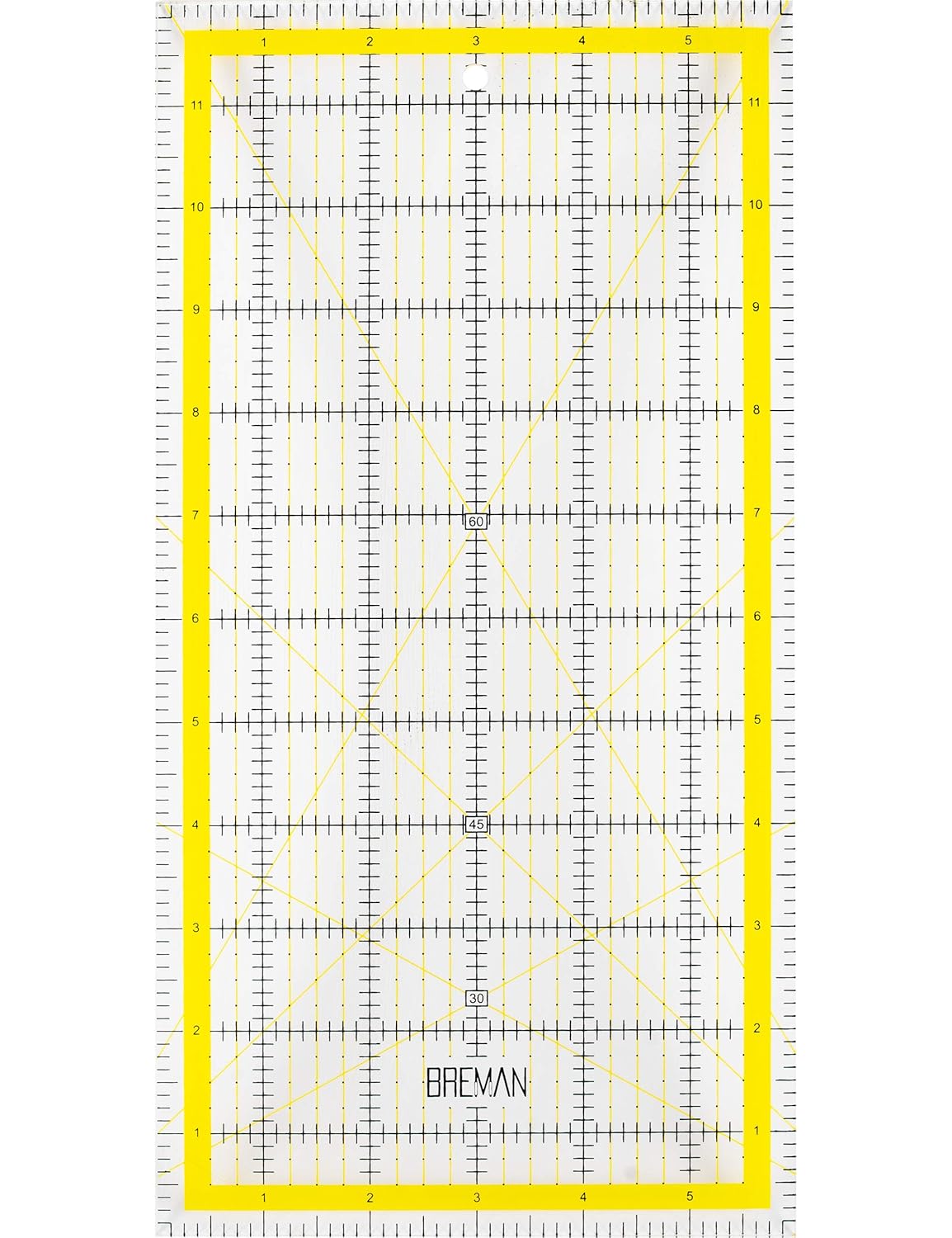 Breman Precision Clear Quilting Ruler - 6x12 Inch Clear Sewing Ruler ...