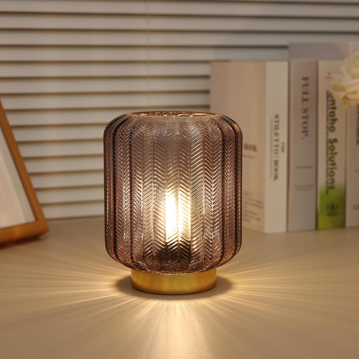 WESJO Battery Operated Lamp with Timer, Modern Table Lamp Cordless ...