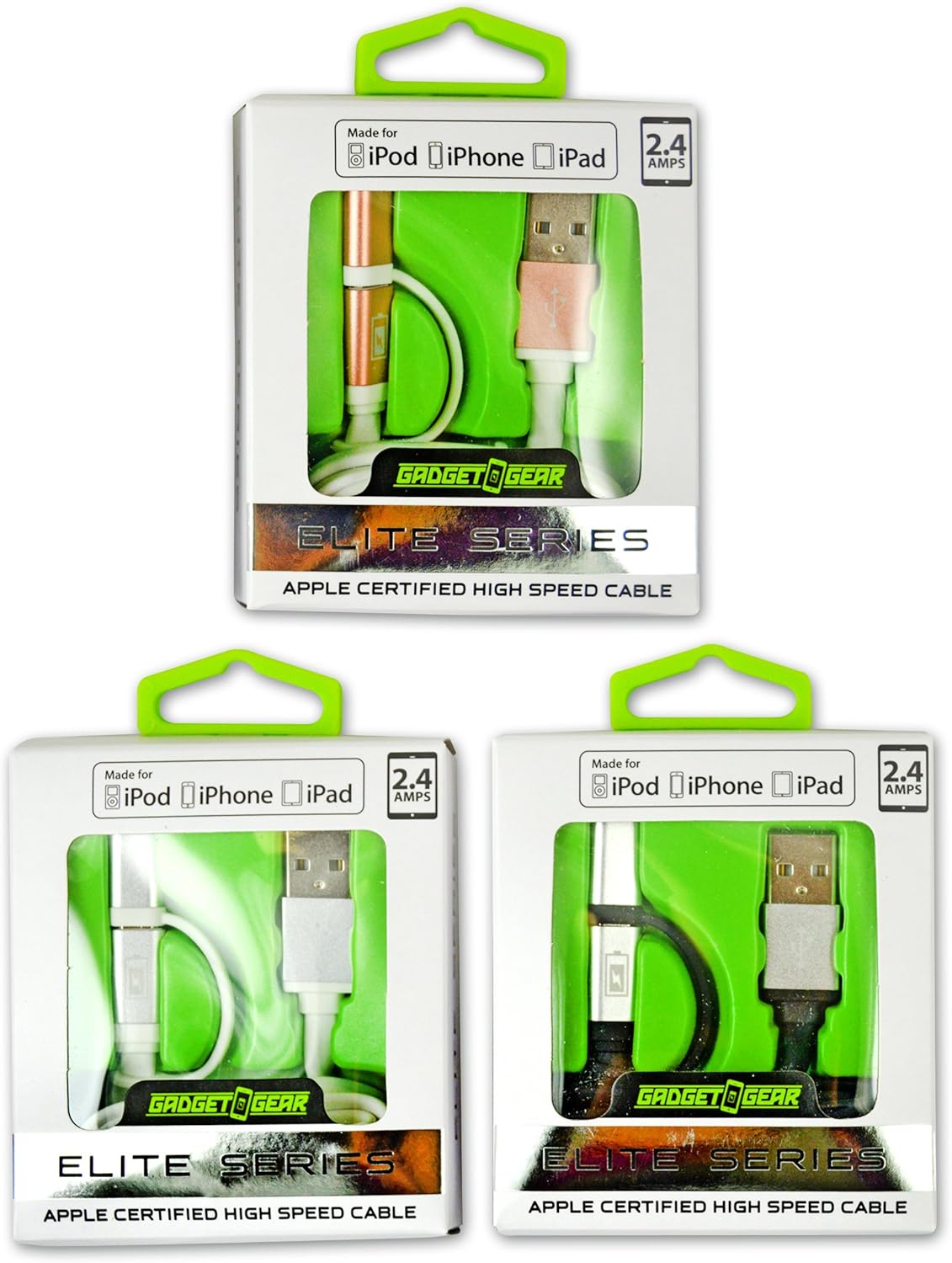 Amazon.com: 2.4A Apple iPhone Certified High Speed Sync & Charge Cable ...