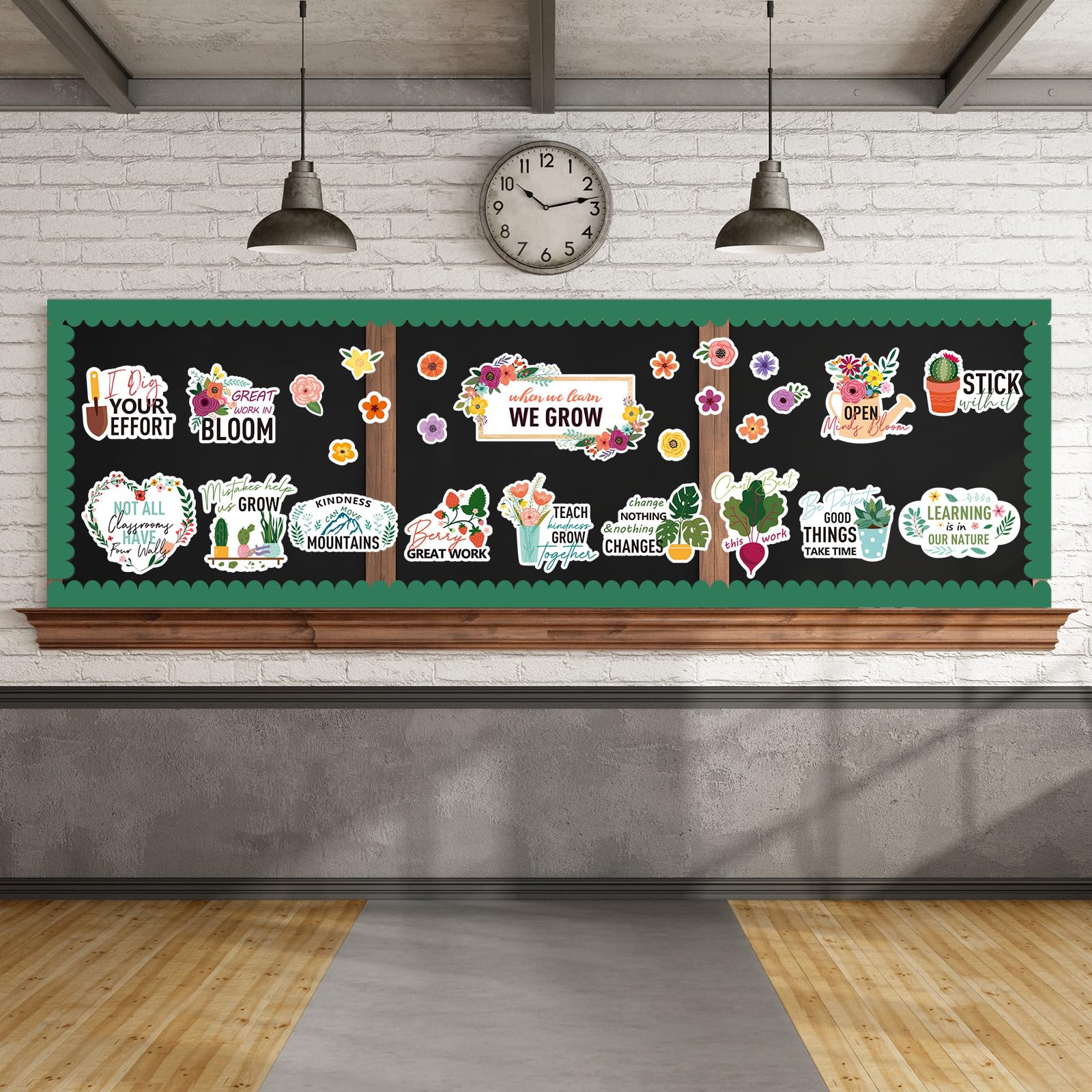 School Decoration Set Let's Grow Together Bulletin Board Set - 60 Pcs ...