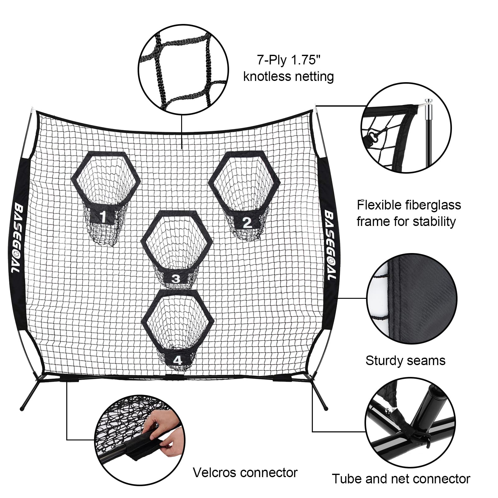 Snapklik.com : BaseGoal 8 X 8ft Football Nets For Throwing,Football ...