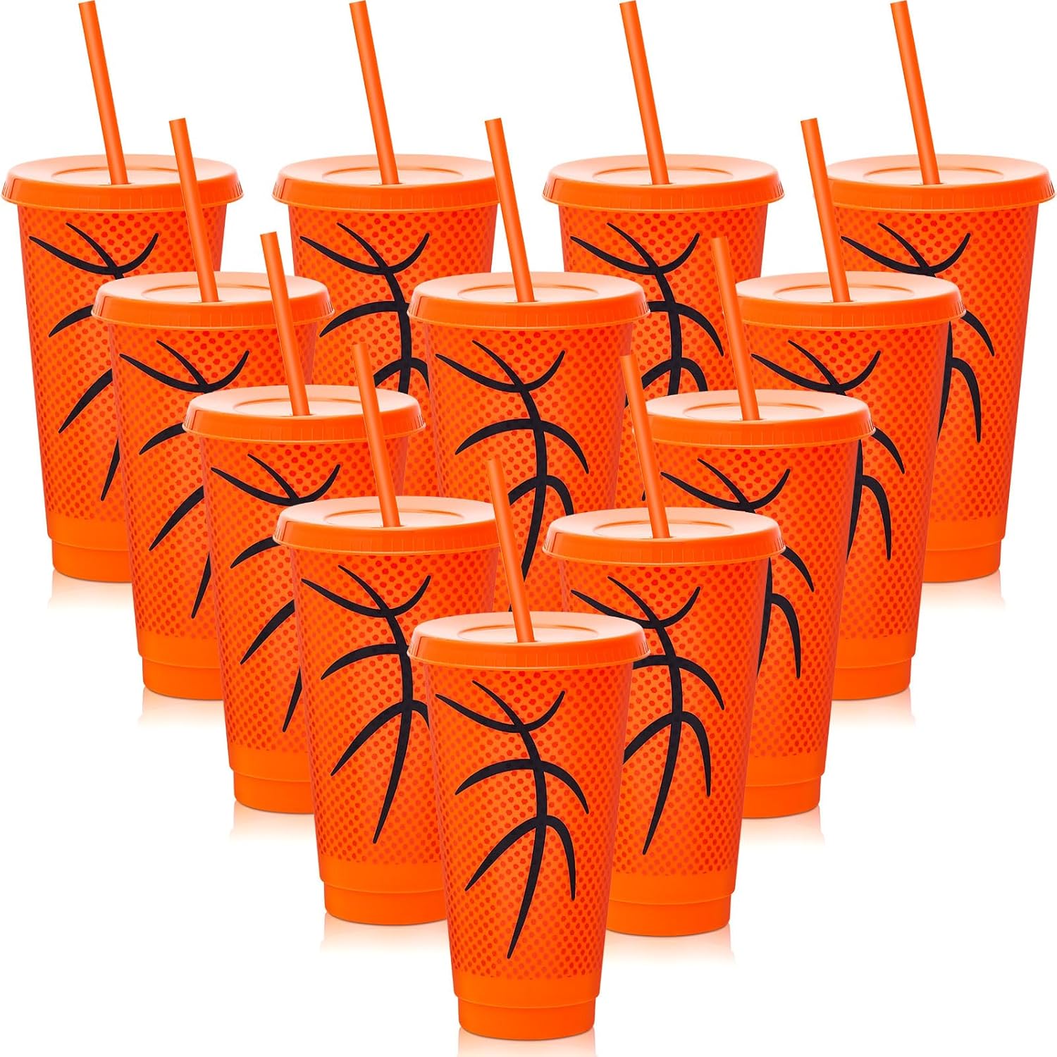 Amazon.com | Uiifan 12 Pcs Plastic Basketball Party Favor Cups Bulk ...