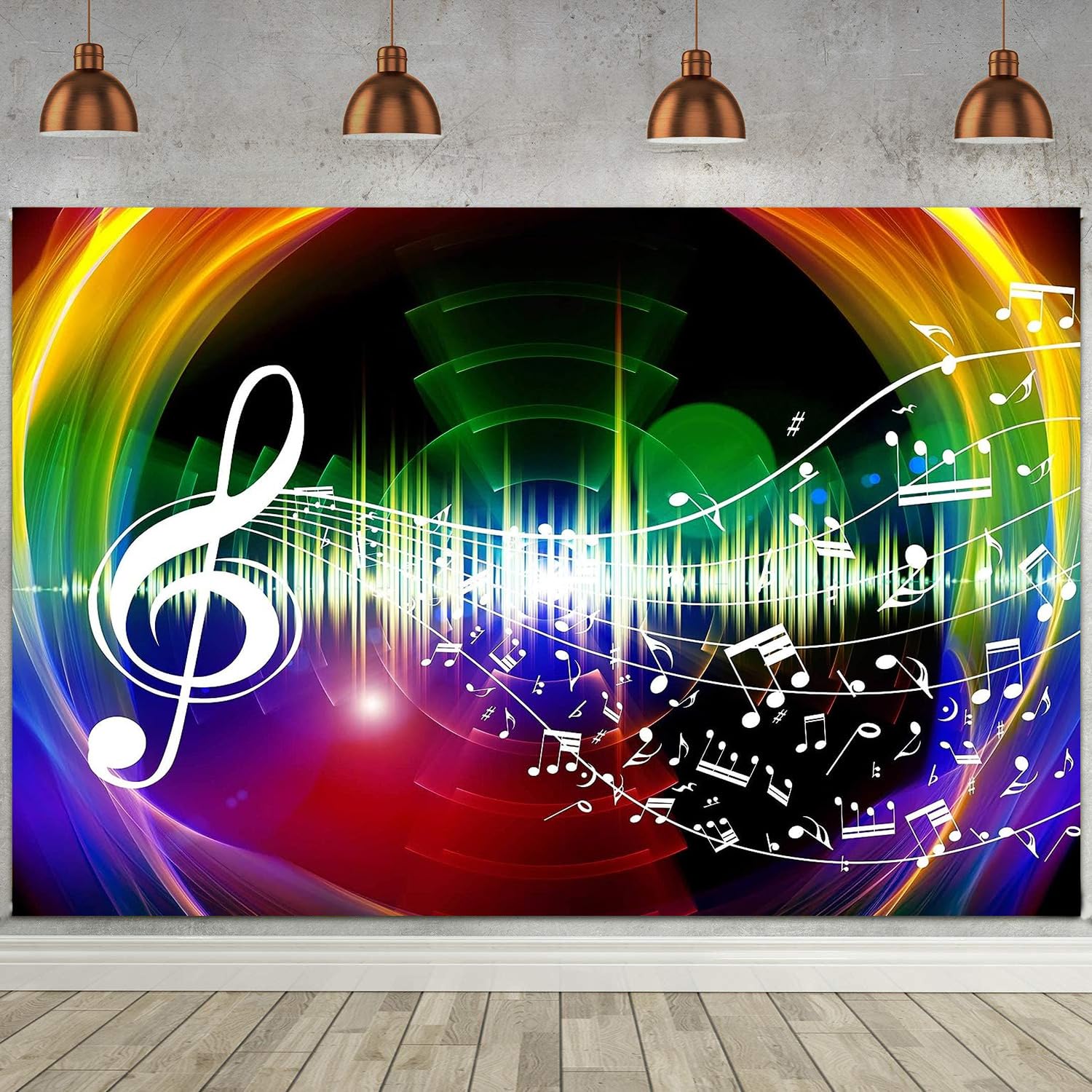 Rainbow Music Note Backgrounds
