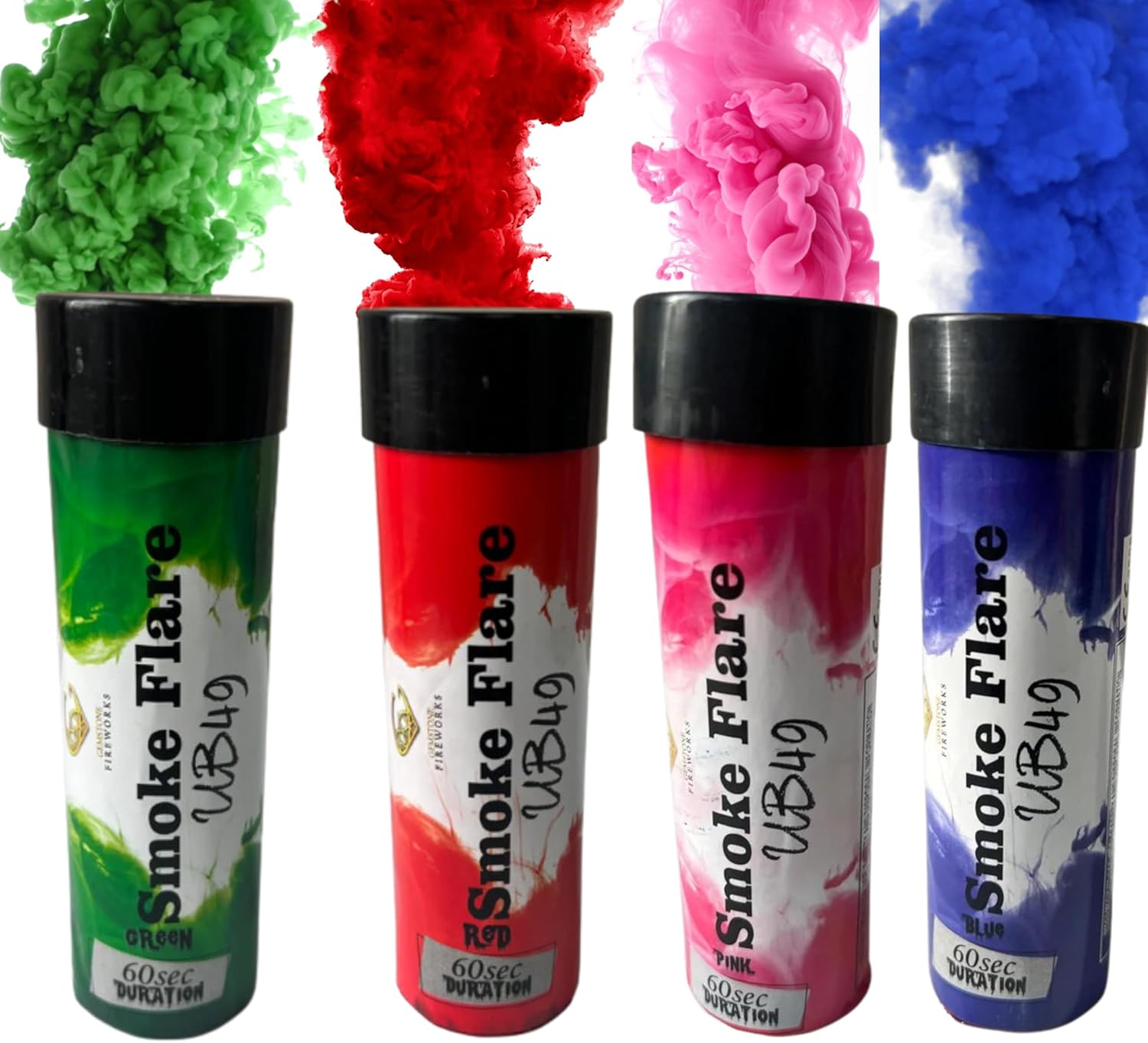 4 Mix Smoke Flares 60 seconds perfect for wedding birthday or any other ...