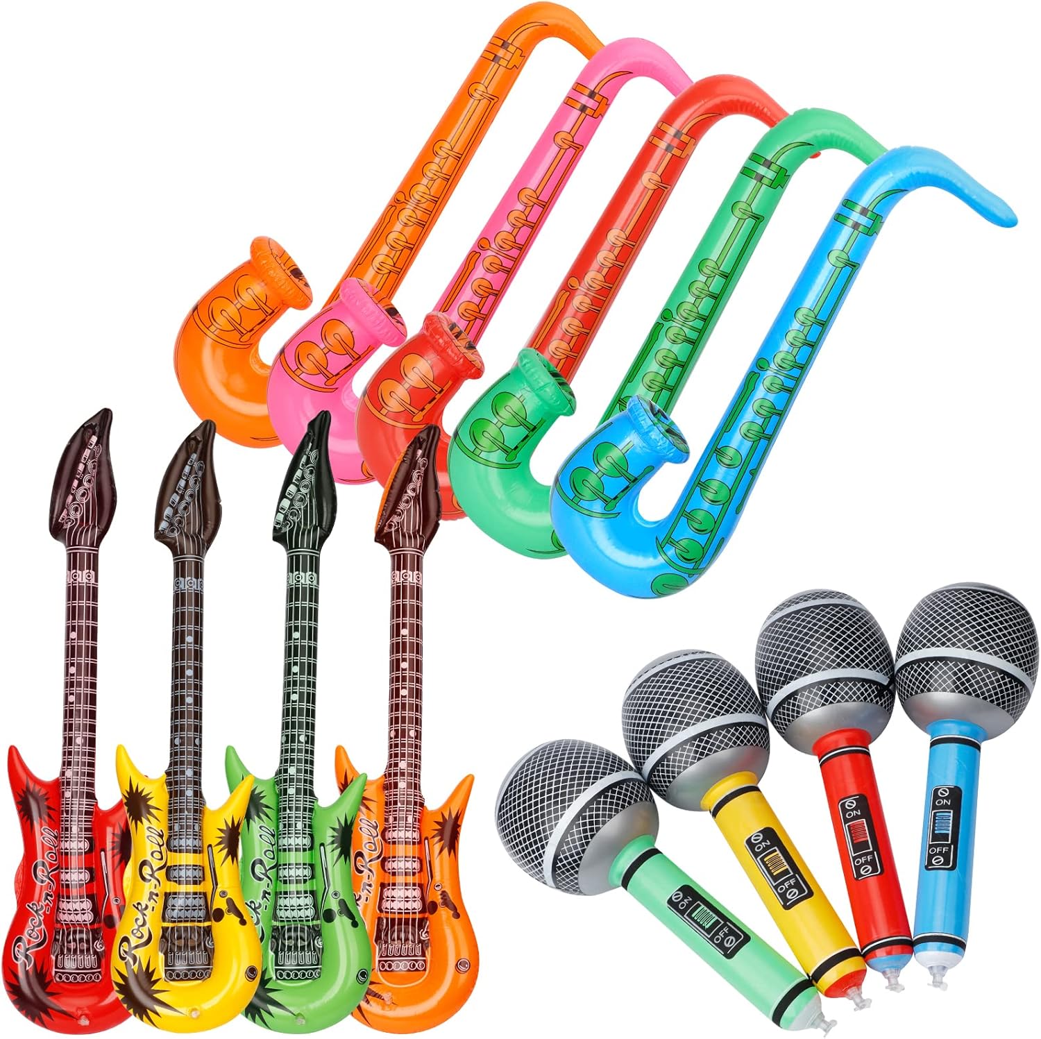 Amazon.com: Anzmtosn Photobooth Props Inflatables Guitar Saxophone ...