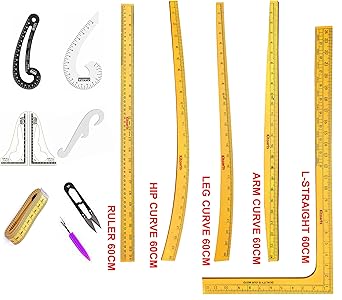 Kitoarts Tailoring Kit - Measuring Scale, Tailoring Tools, Wooden ...
