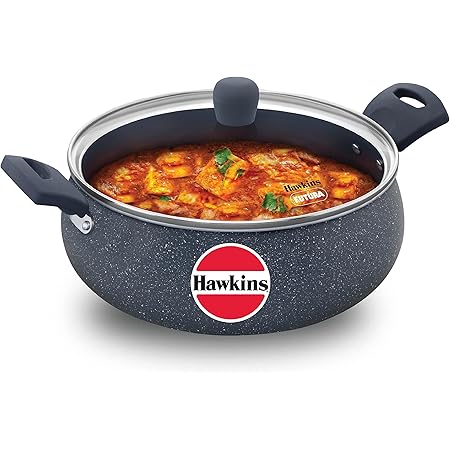 Buy Hawkins Ceramic Nonstick Cook n Serve Bowl with Glass Lid, 3 Litre ...