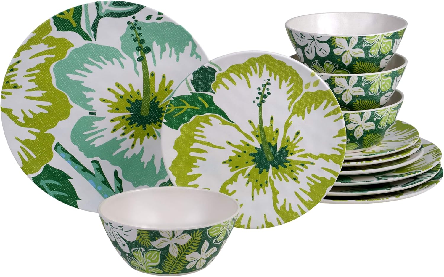 Amazon.com | Certified International Tropicali 12 Piece Melamine ...