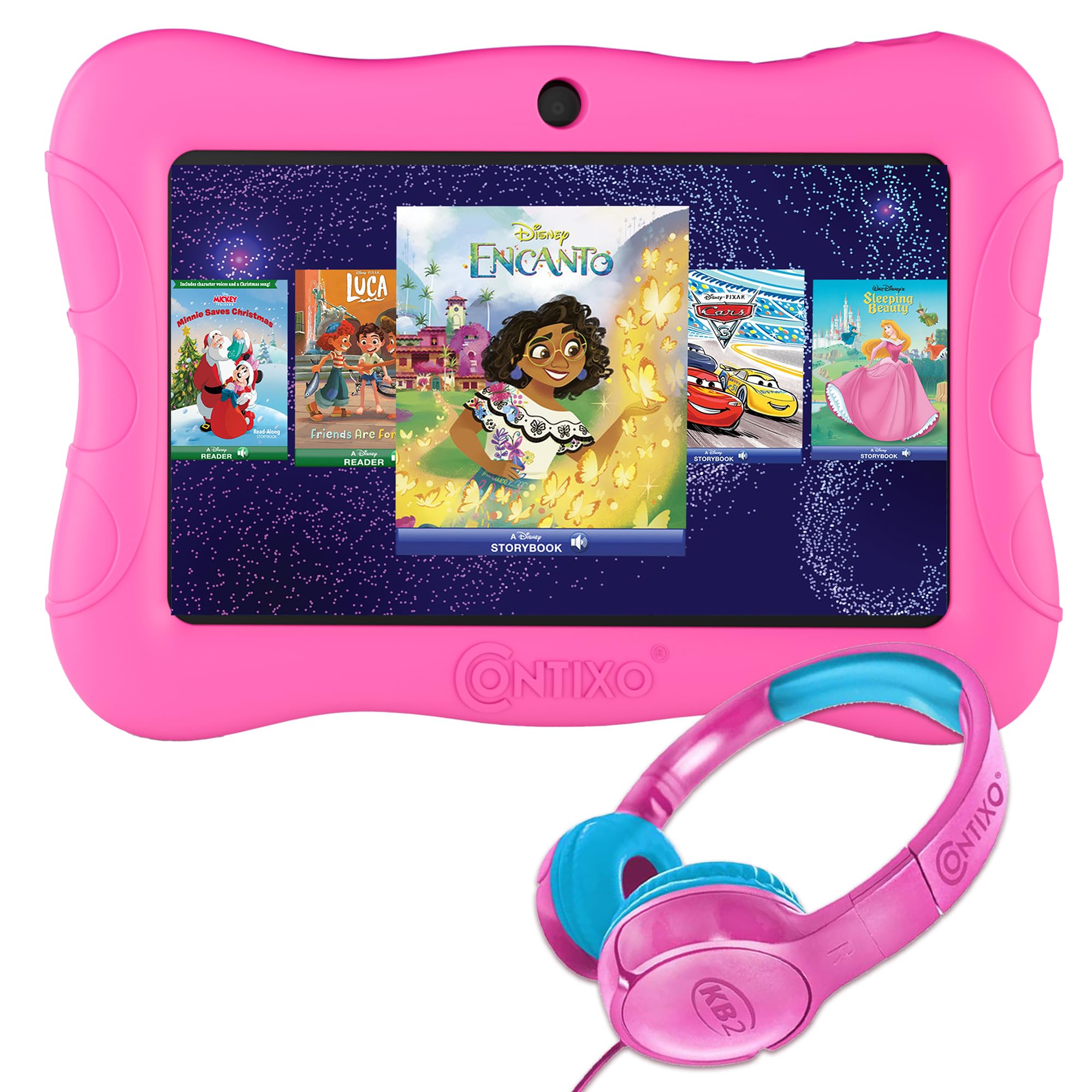 Amazon.com : Contixo 7 inch Kids Tablet Bundle - Ages 3-7, Android ...