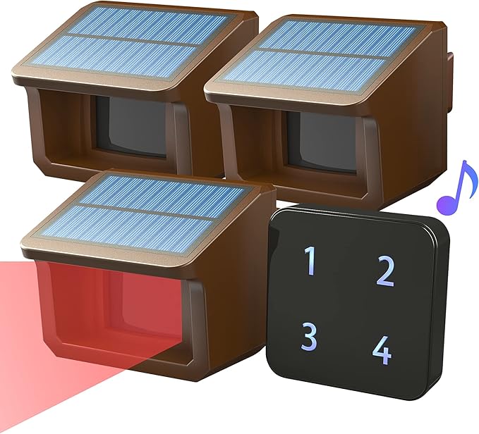 Amazon.com: Driveway Alarm System- Solar Driveway Alarms- 3 Adjustable ...
