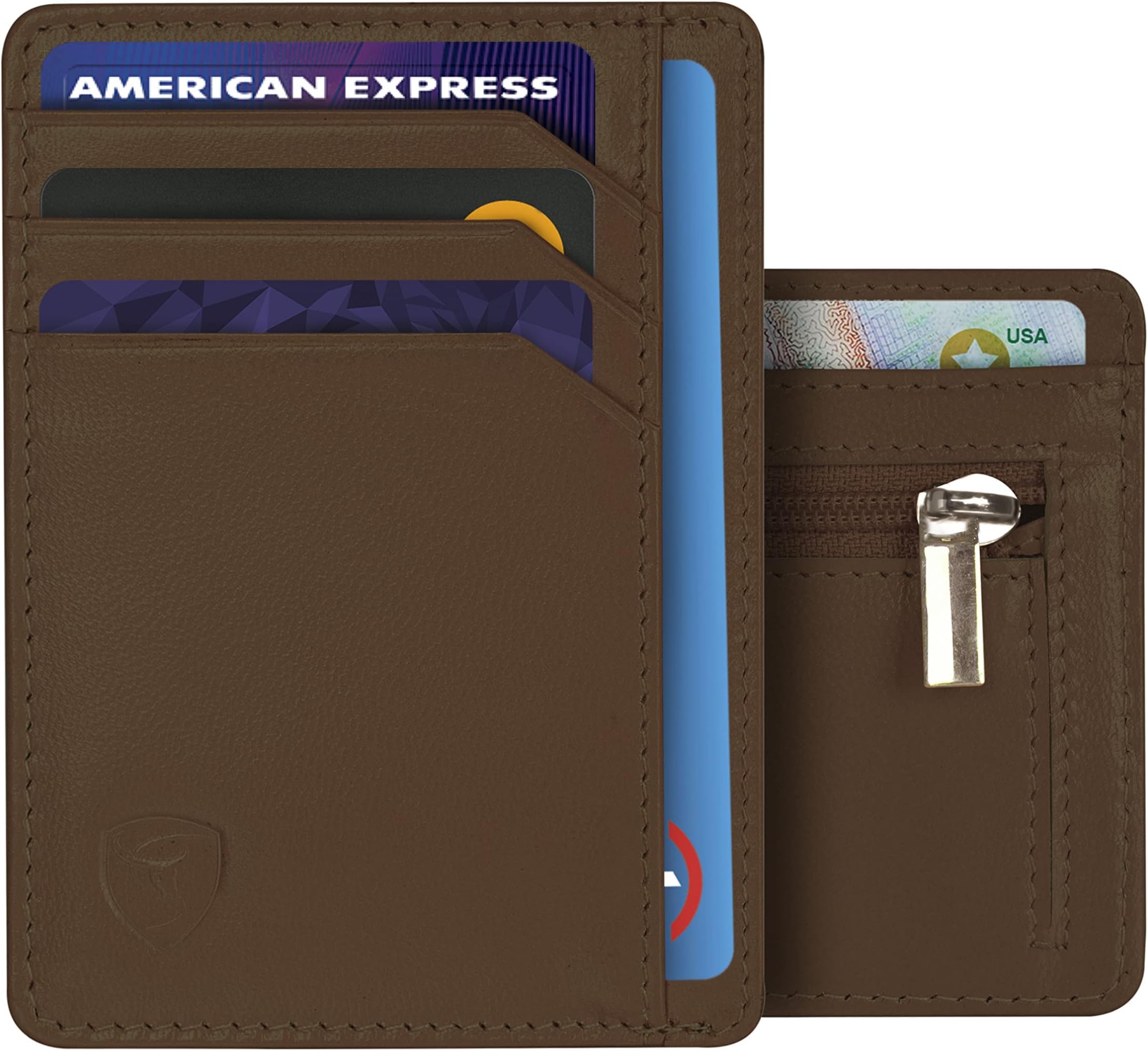 SKENZBI Slim Wallet RFID Secured Credit Card Holder Minimalist Wallet ...